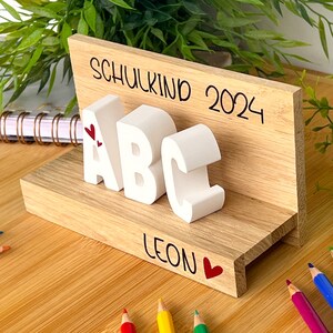 Schulkind Deko // Geschenk zur Einschulung // Tischdeko Einschulung // Deko Schulanfang ...