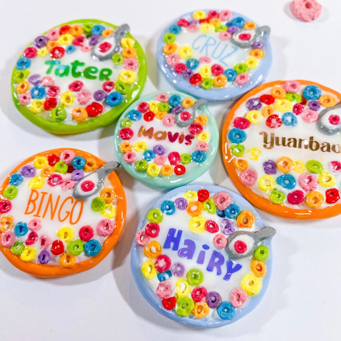 Cereal Pet Tag | Fruit Loops Foodie Pet Tags Breakfast Name Tags ...