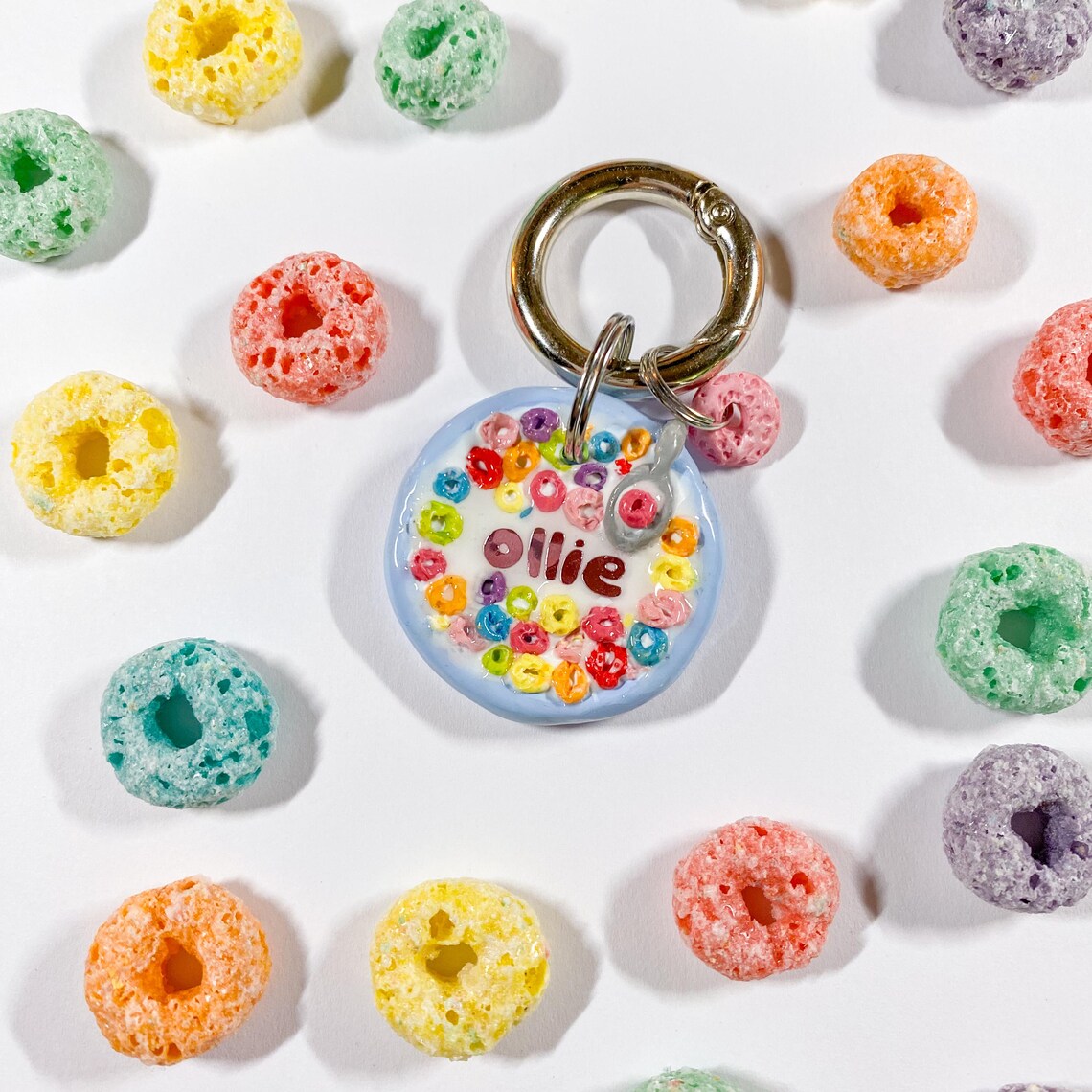 Cereal Pet Tag | Fruit Loops Foodie Pet Tags Breakfast Name Tags ...