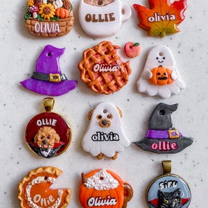 Custom Dog/cat Ghost Pet Tag | Halloween's Pet Tags Polymer Clay Pet ...