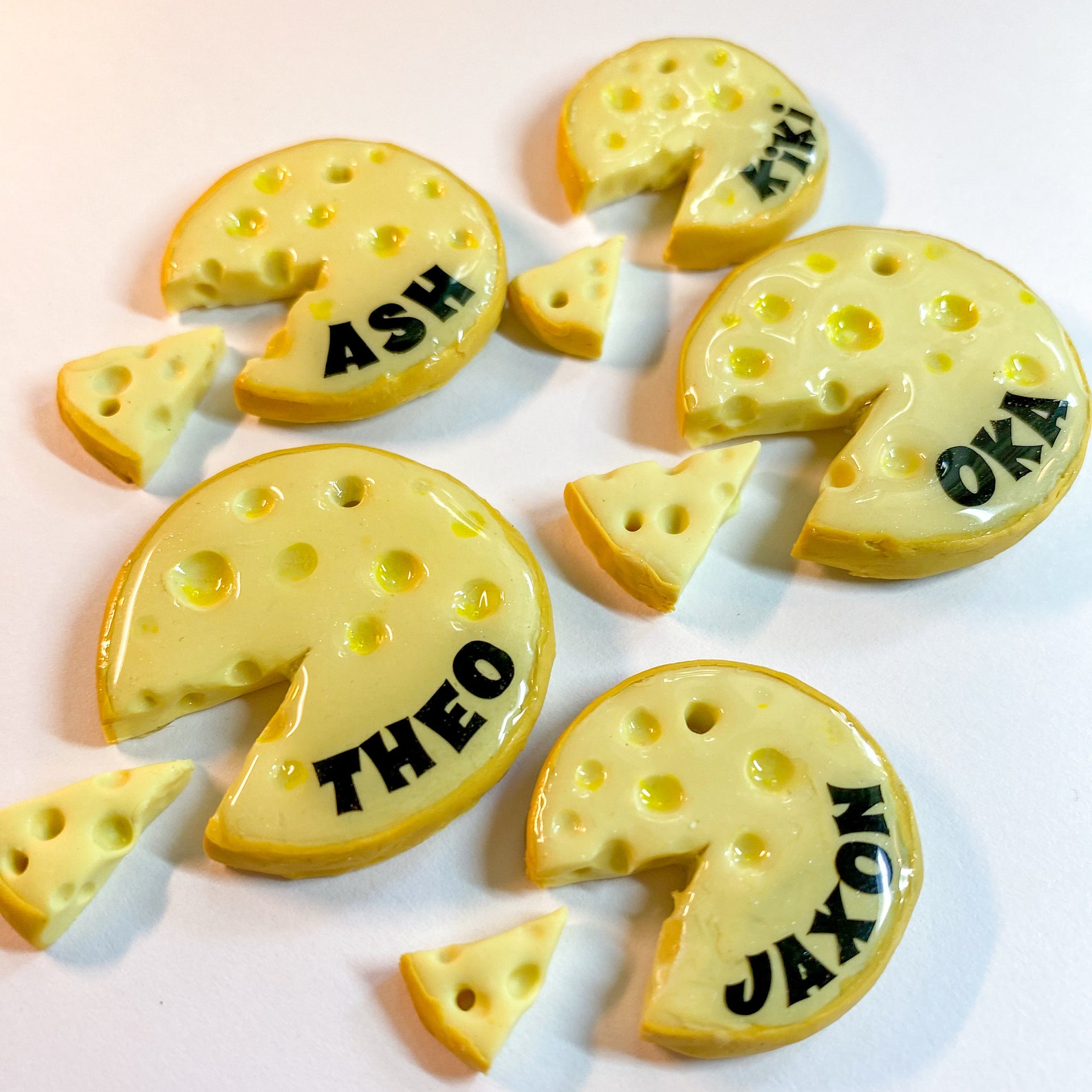 Cheese Tag With A Cheese Slice Charm | Personalized Pet Tags Foodie Tag ...