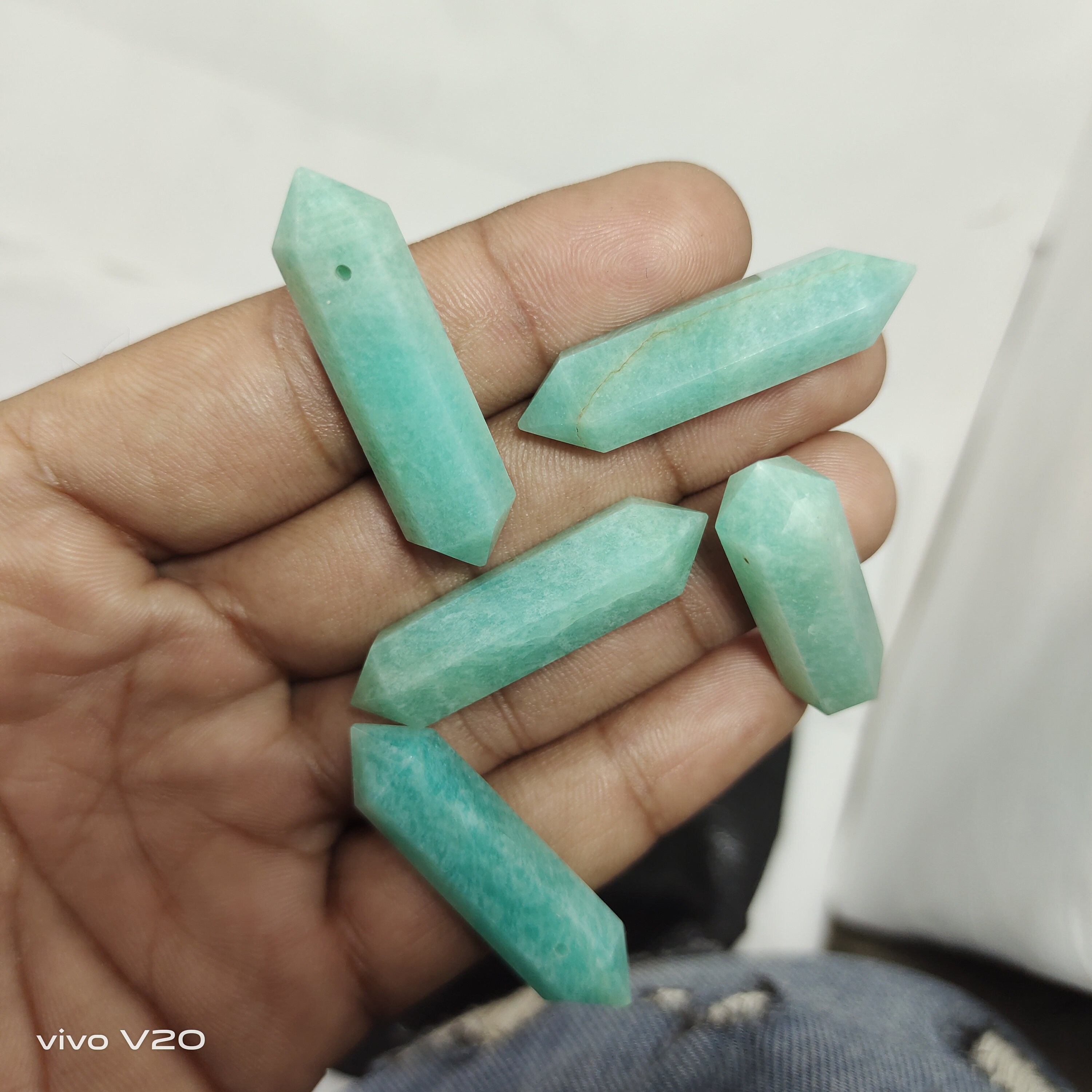 5 Stück Lot Natürliche Amazonit Cabochons Amazonit | Etsy