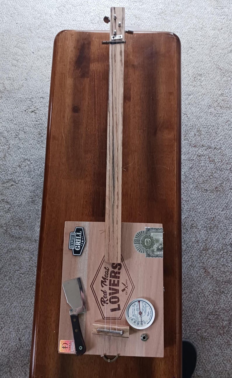 Grill Bbq Themed 3 String Electric Cigar Box Guitar - Etsy