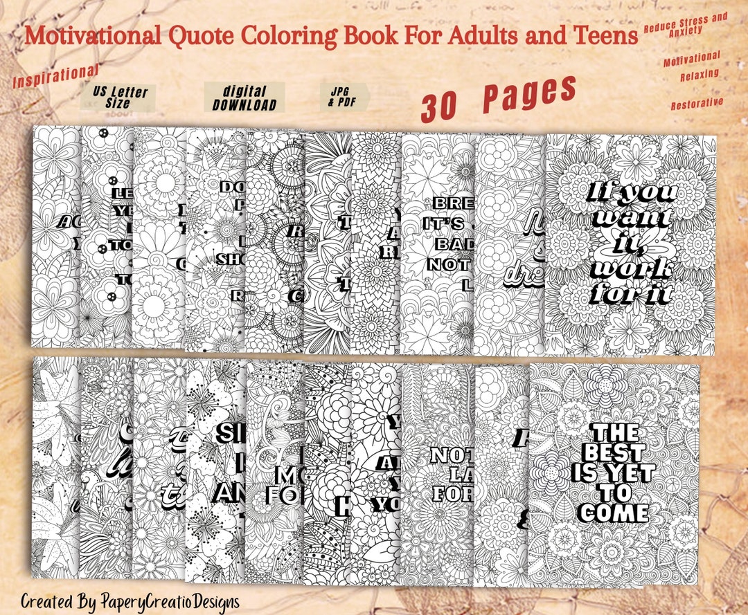 Printable Coloring Pages to Reduce Stress and Anxiety 30 - Etsy