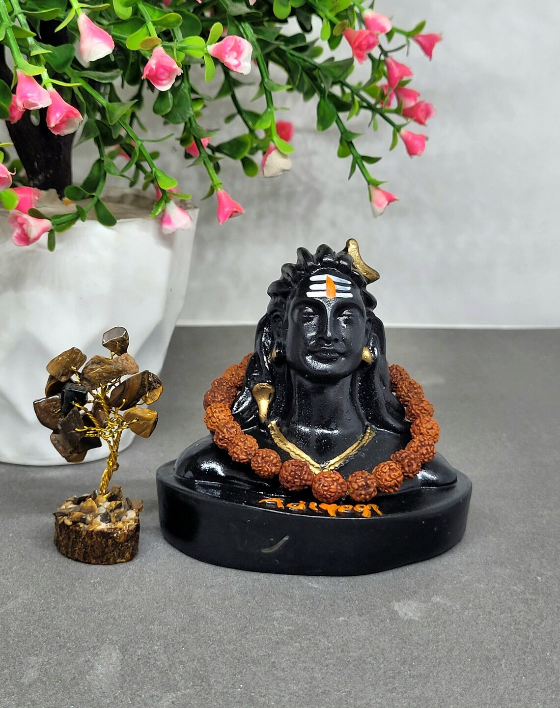 Adiyogi Shiva Idol Meditating Statue for Home Gift, Hindu Indian God ...