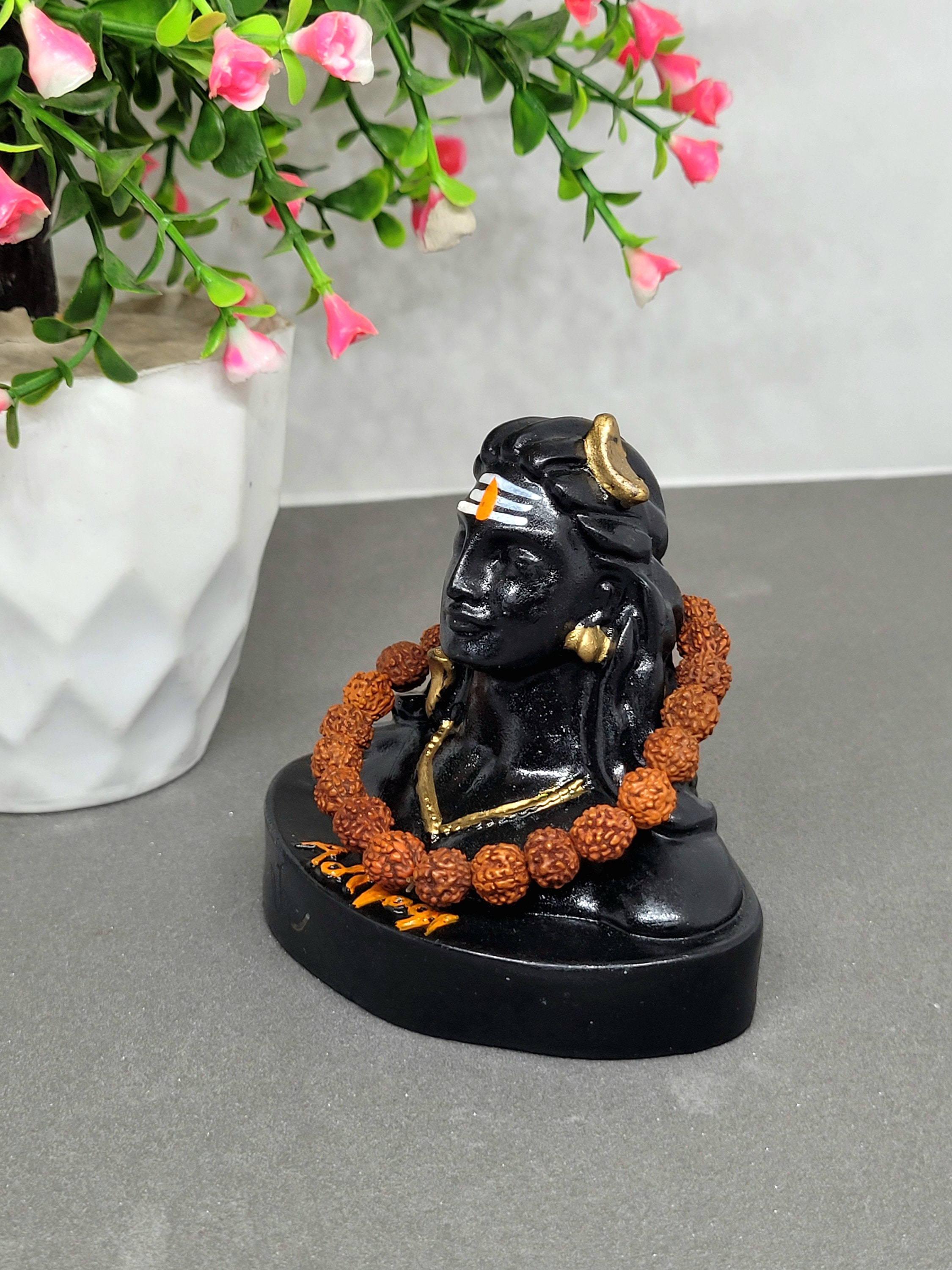 Adiyogi Shiva Idol Meditating Statue for Home Gift, Hindu Indian God ...
