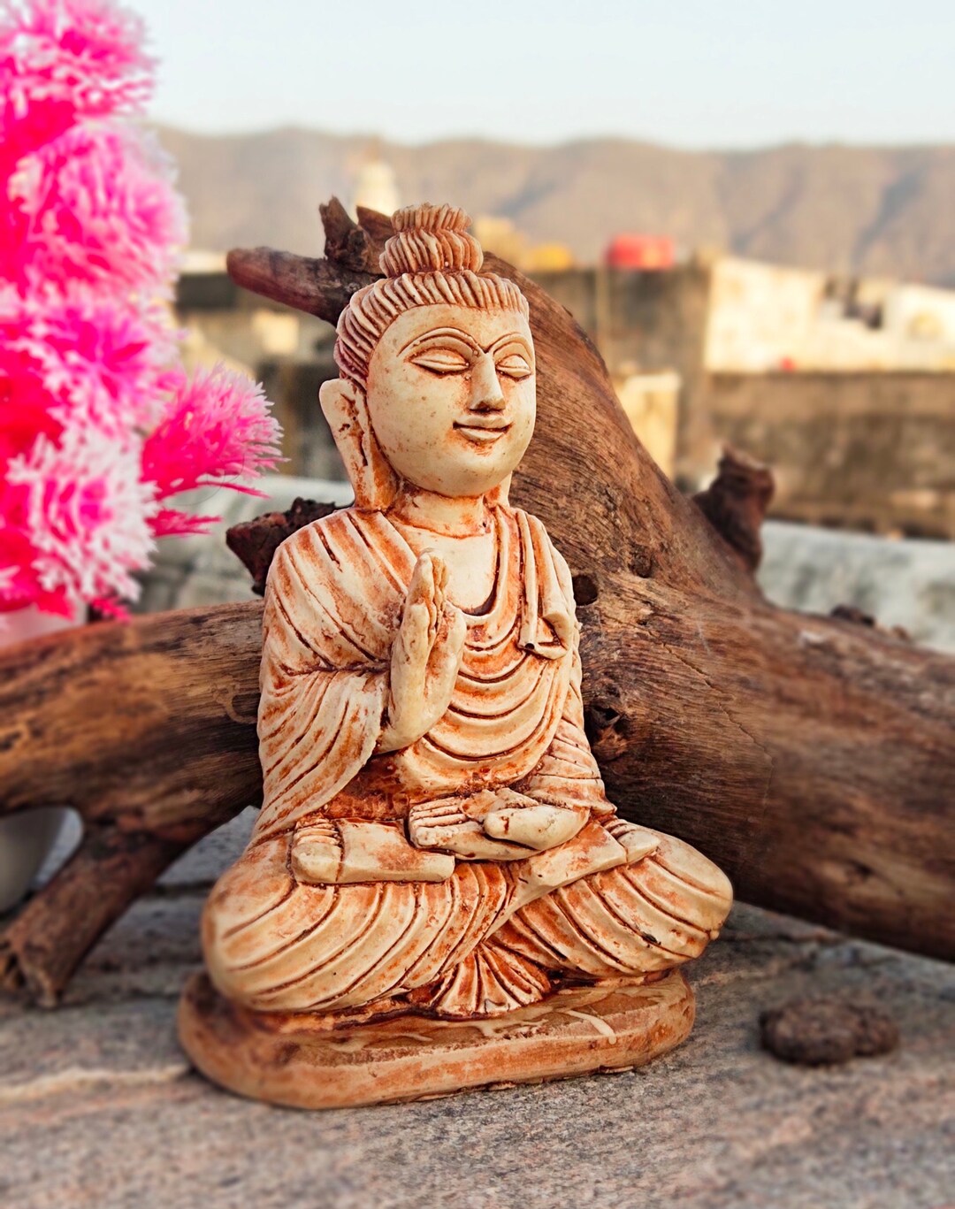 Vintage Meditating Buddha Statue, Ceramic Buddha Statue, Antique Buddha ...