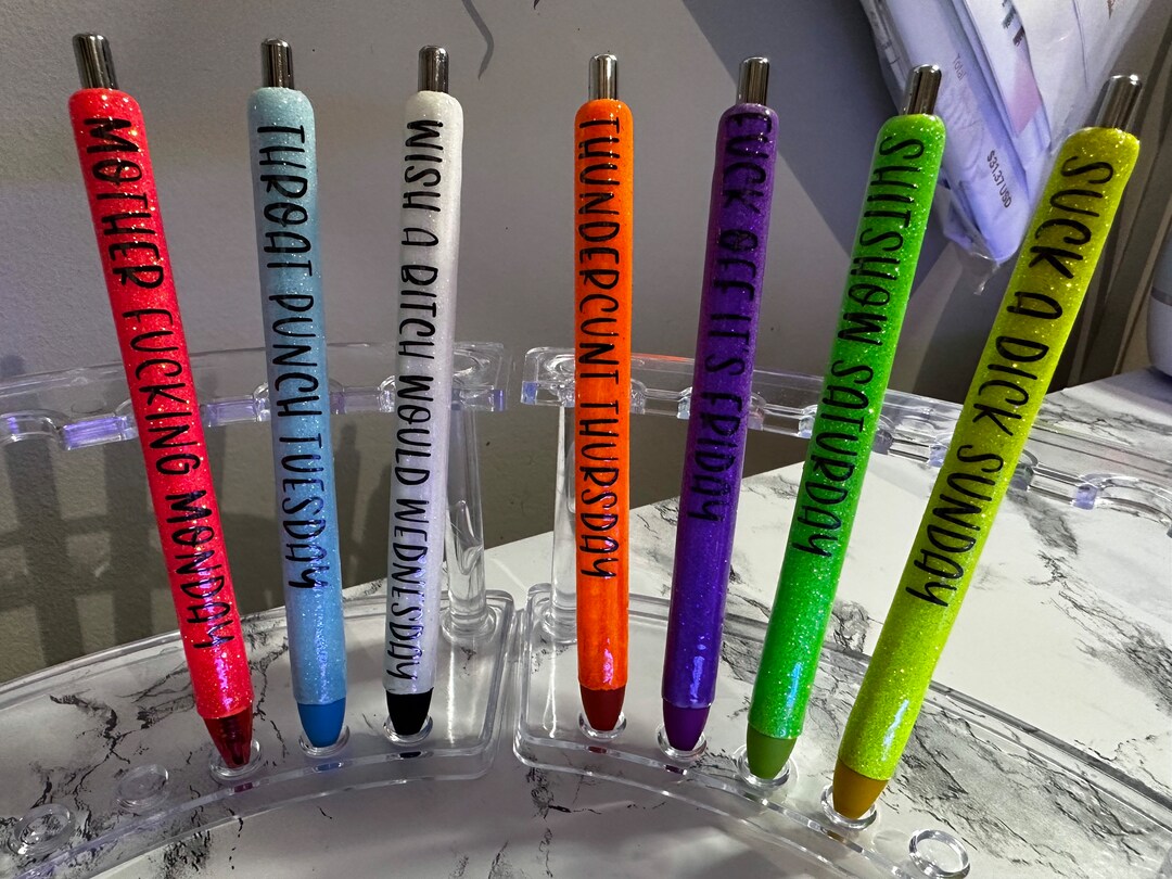 Days of the Week-pens/glitter Pens/personalized Pens/gifts for Her/gift ...