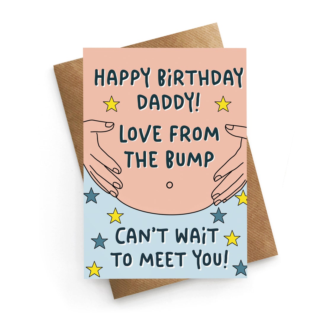Birthday Card From Bump, Daddy Birthday Card From Baby, Birthday Card ...