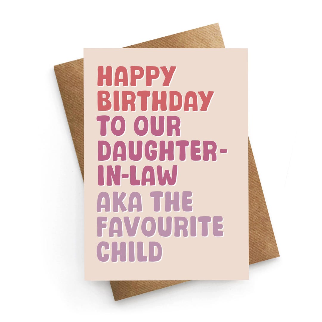 Funny Birthday Card Daughter-in-law, Sons Wife Card, Daughter-in-law ...