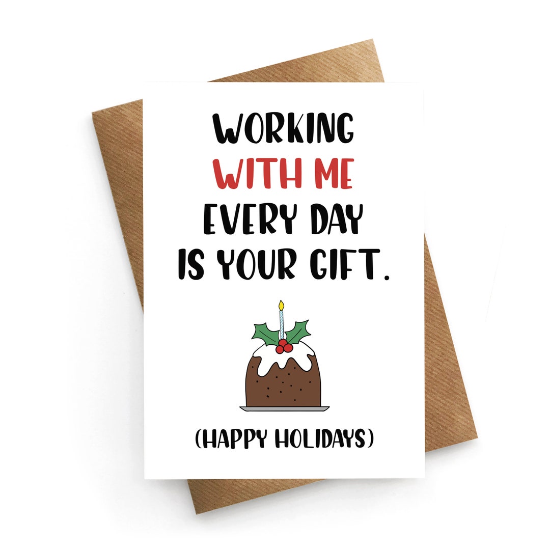 Holiday Card Colleague, Christmas Card Work Bestie, Holiday Card Boss ...