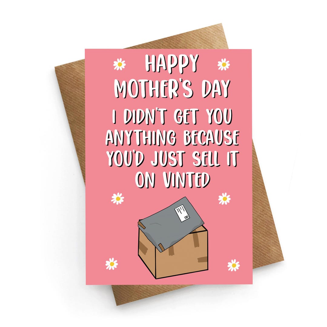 Funny Mothers Day Card, Vinted Mothers Day Card, Mothers Day Card ...