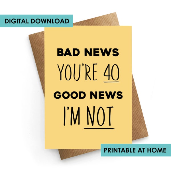 40th Birthday Cards Him - Etsy