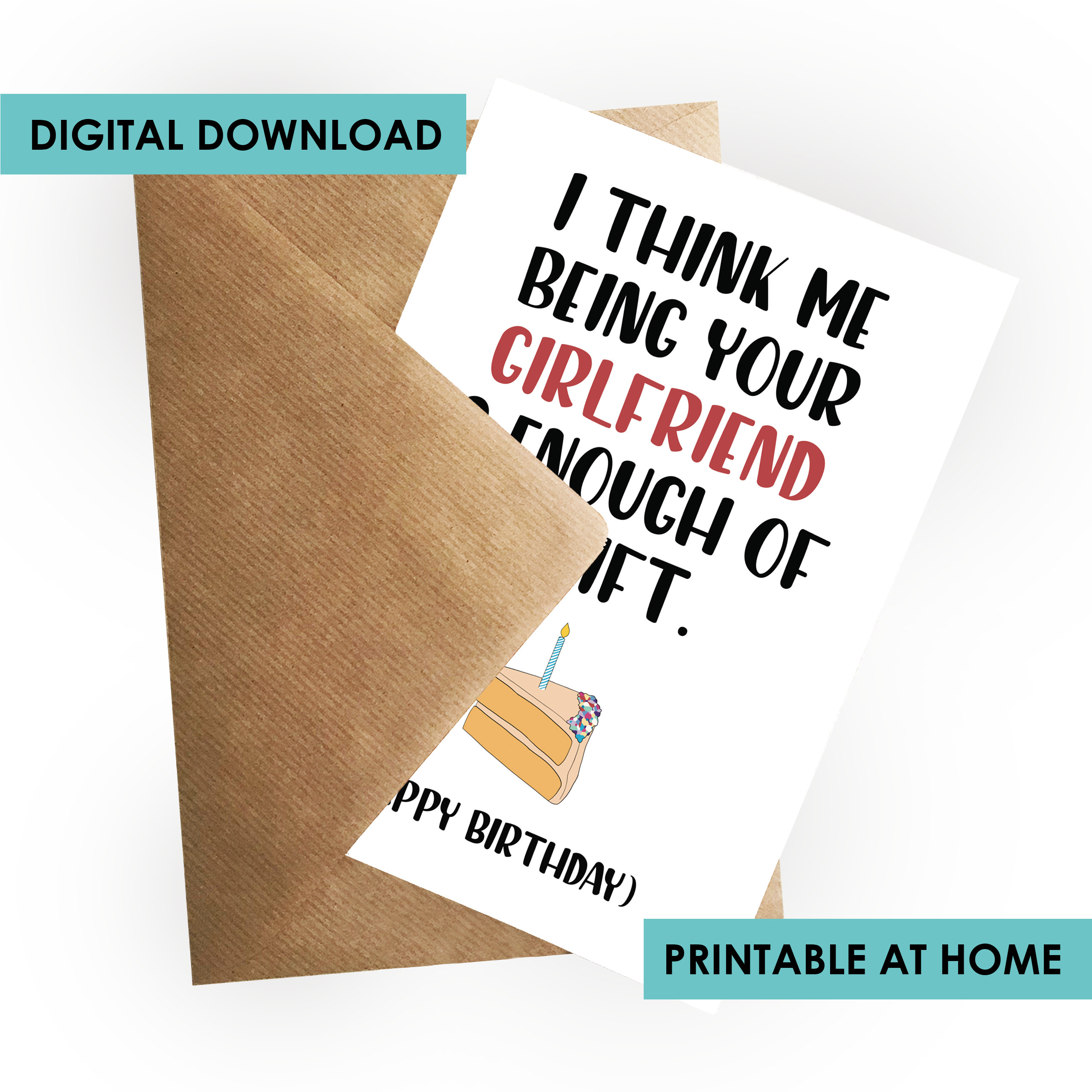 Printable Birthday Card Boyfriend Birthday Card for Him - Etsy