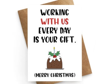 Co Worker Christmas Cards, Colleague Christmas Cards, Secret Santa ...