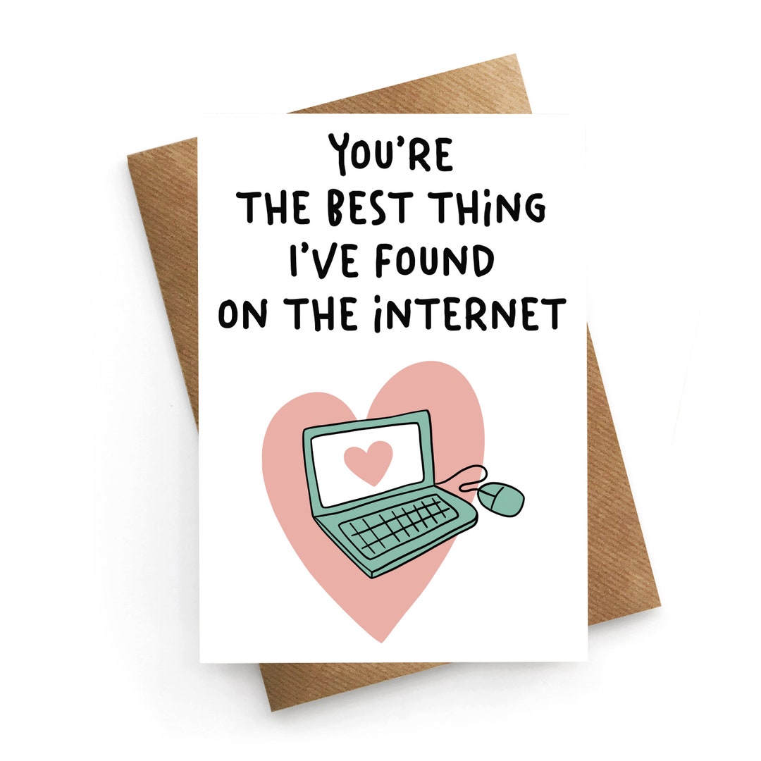 Funny Anniversary Card, Online Dating Card, Anniversary Card Boyfriend ...