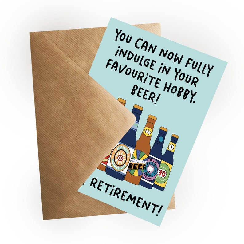 Happy Retirement Card for Men, Beer Retirement Card, Celebrate ...