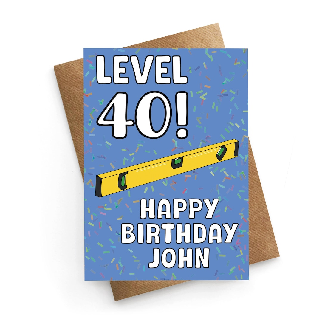 Funny 40th Birthday Card, Personalised Birthday Card, 40th Birthday for ...