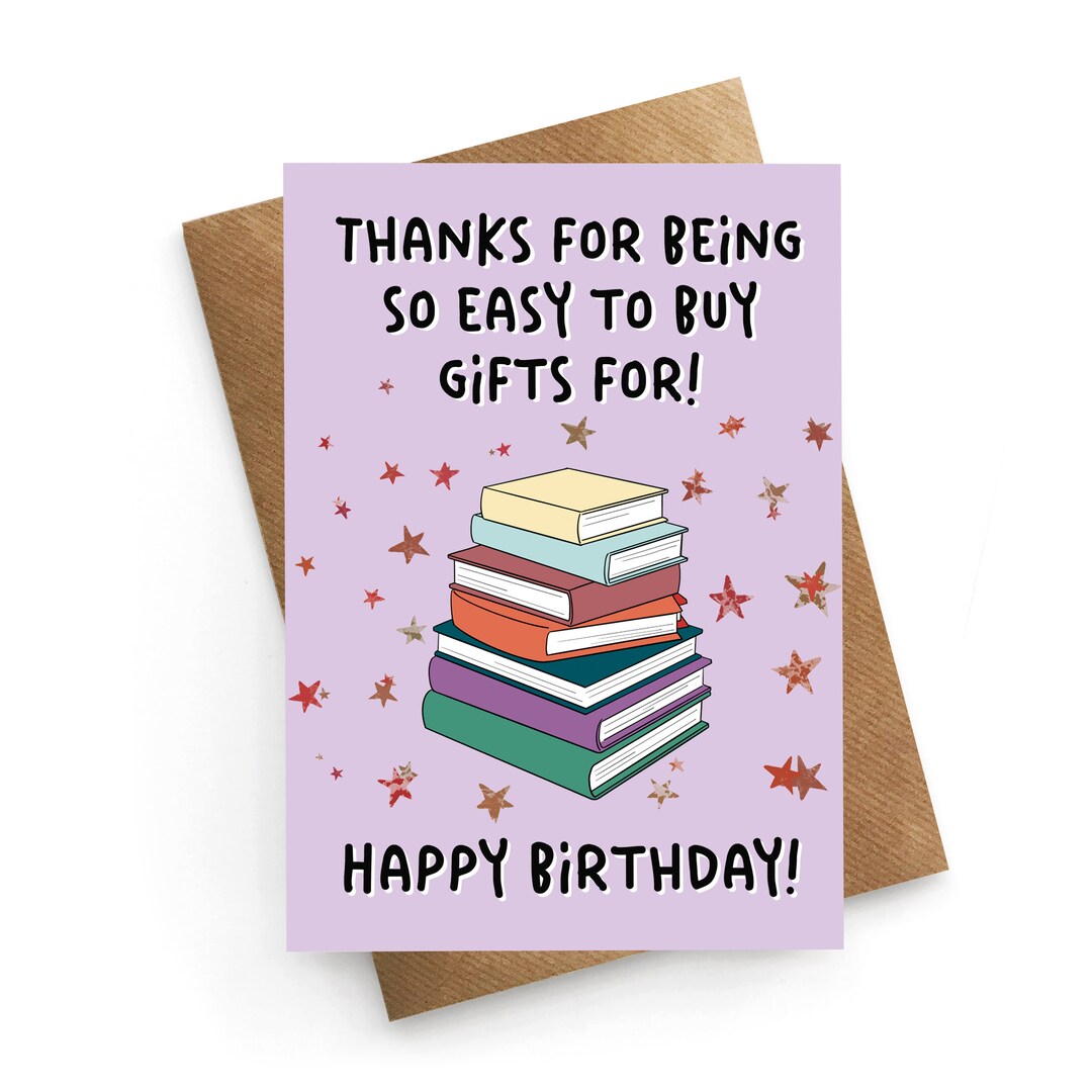 Book Lover Birthday Card, Friend Birthday Card, Reader Birthday Card ...