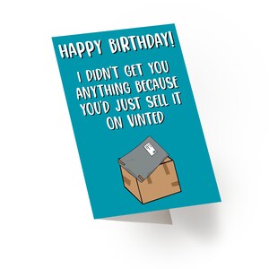 Funny Birthday Card, Vinted Birthday Card, Mum Birthday Card, Friend ...