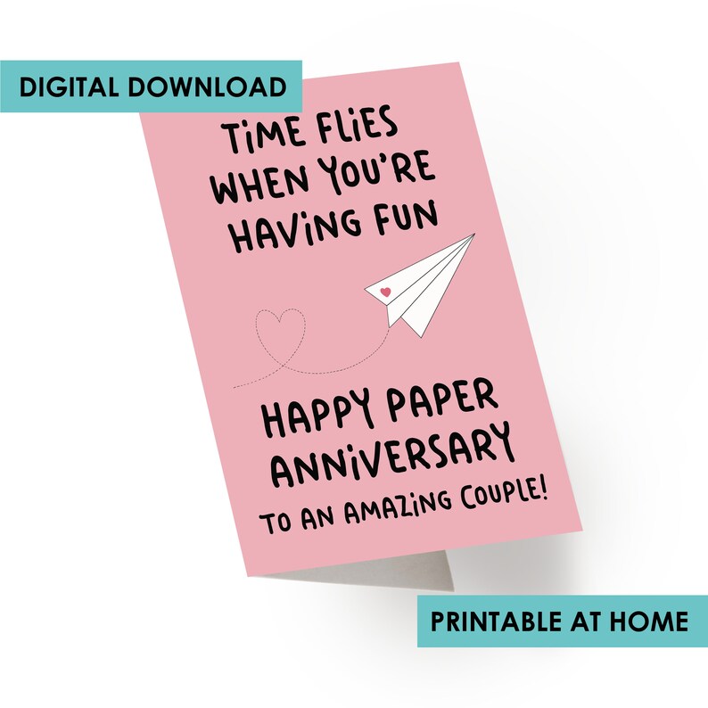 DIGITAL DOWNLOAD Printable Anniversary Card Paper - Etsy
