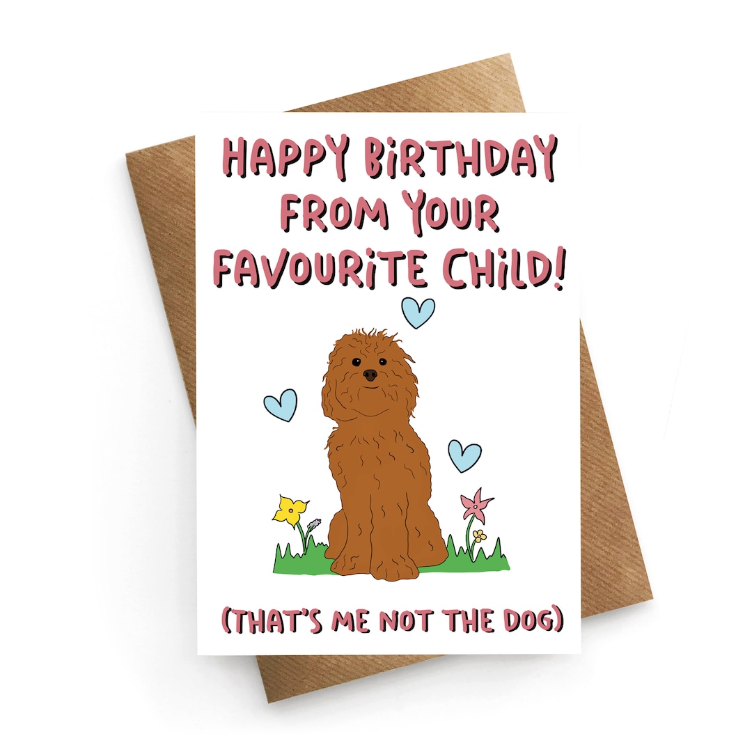 Birthday Card for Mum, Funny Birthday Card Mum, Cockapoo Dog Birthday ...