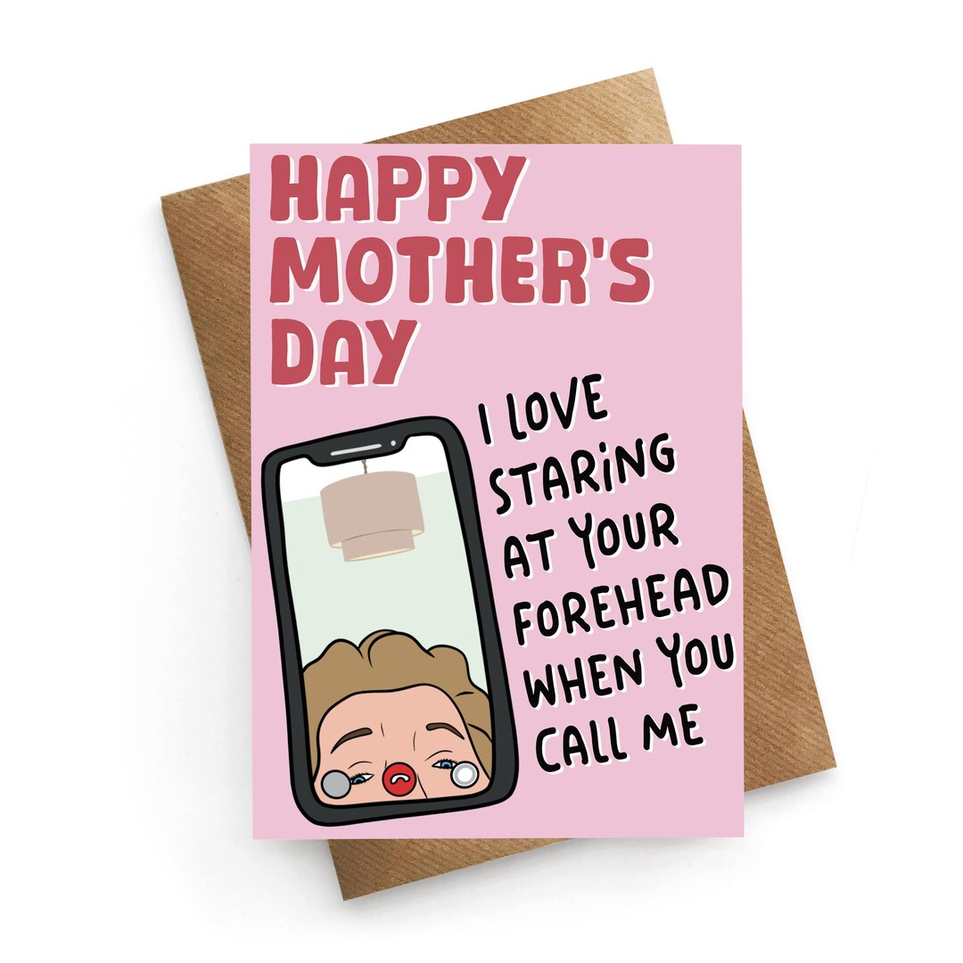 Funny Mothers Day Card, Technology Mum Card, Facetime Mum, Funny Card ...