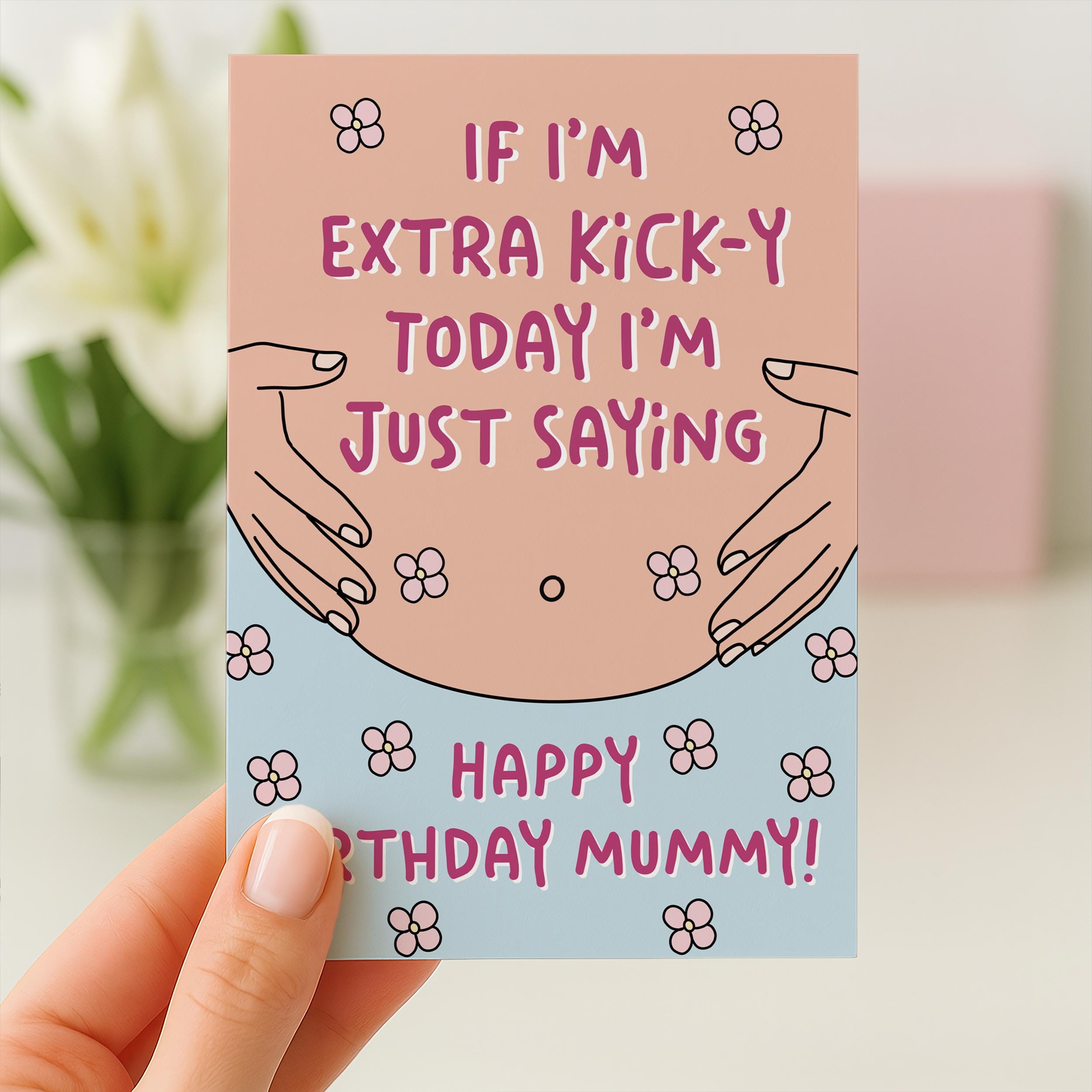 Birthday Card From Bump, Mum to Be Card, Card From the Bump, Birthday ...