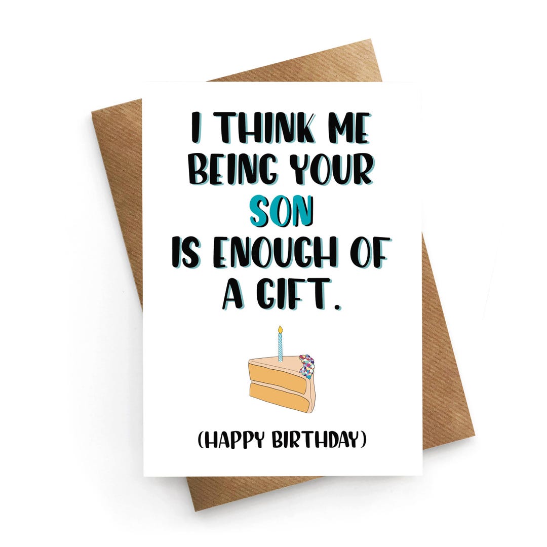 Funny Birthday Card Dad, Dad Birthday Card, Card for Mum, From Son, Birthday Card for Him, Dad ...