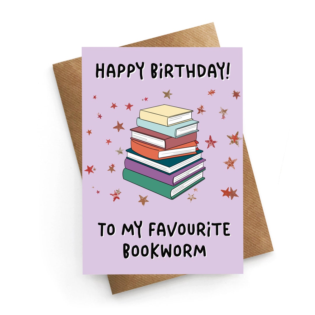 Book Lover Birthday Card, Friend Birthday Card, Reader Birthday Card ...