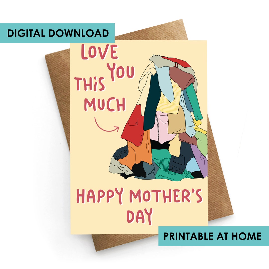 Printable Mothers Day Card, Mothers Day Card Funny, Mom Card, Instant ...
