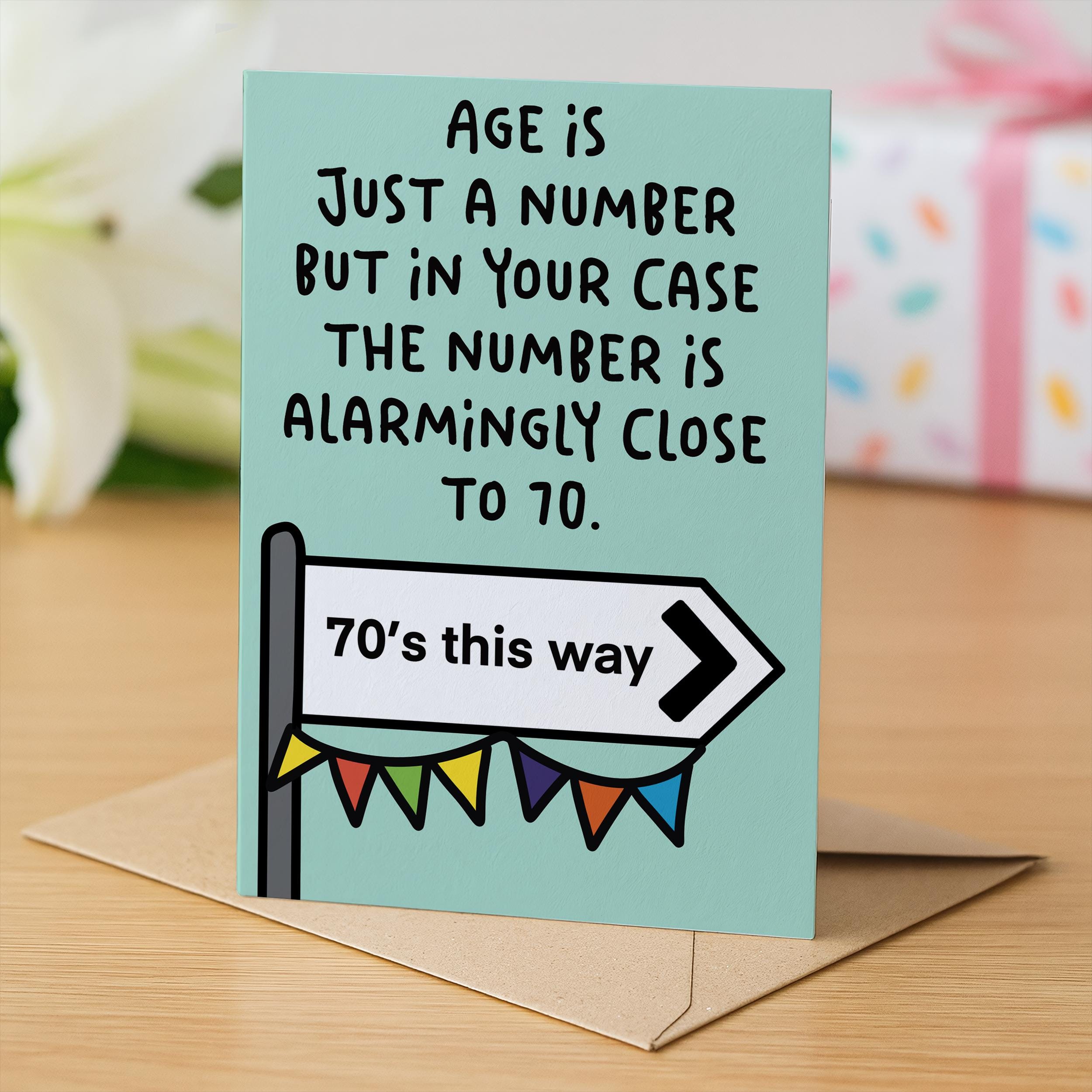 69th Birthday Card, Late 60's Birthday Card, 70 Next Year Card, Last ...
