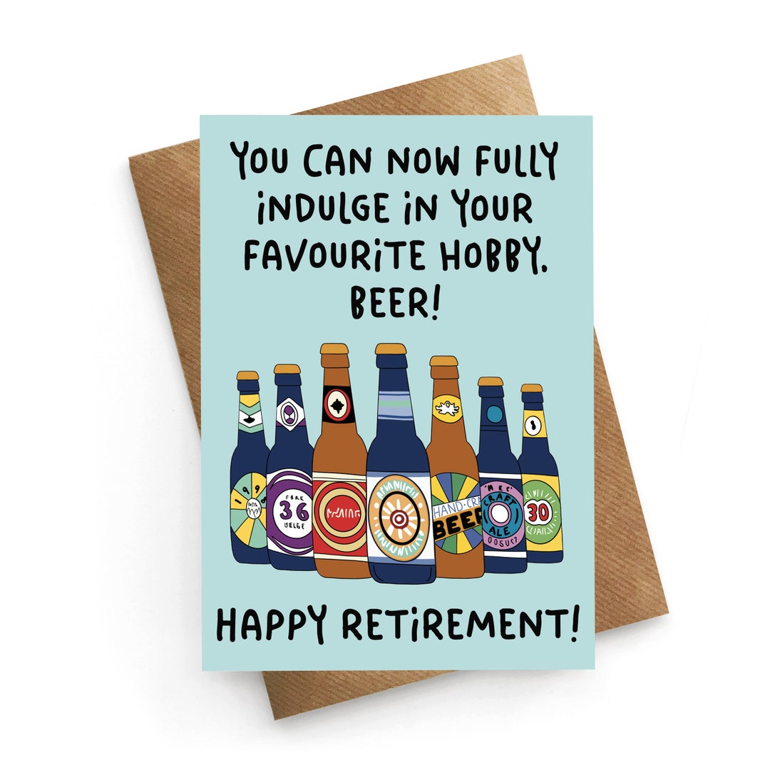 Happy Retirement Card for Men, Beer Retirement Card, Celebrate ...