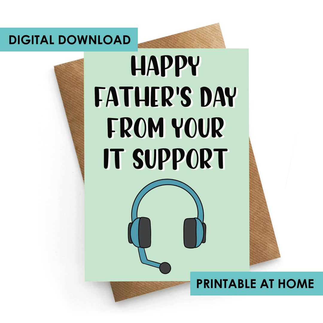 DIGITAL DOWNLOAD, Printable Father's Day Card, Father's Day Card Funny ...