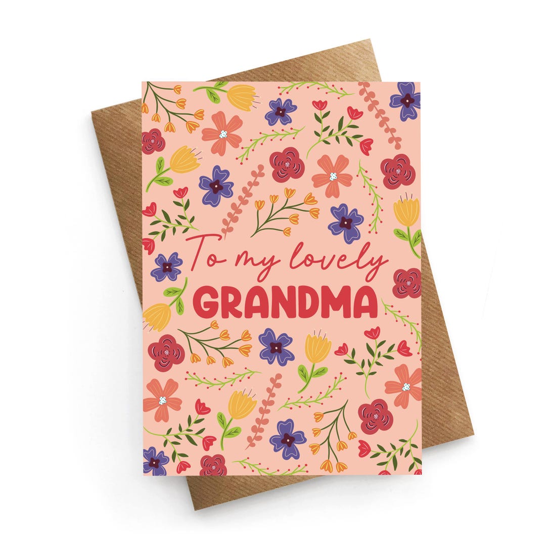 Grandma Birthday Card, Cute Grandma Card, Birthday Card From ...