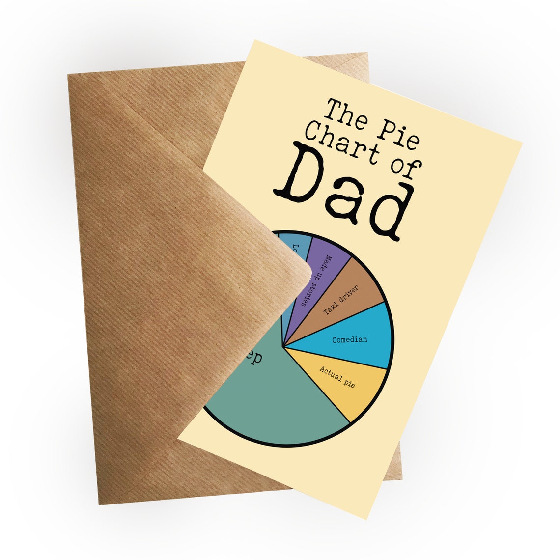 Dad Birthday Card Funny Dad Card Pie Chart of Dad Birthday - Etsy