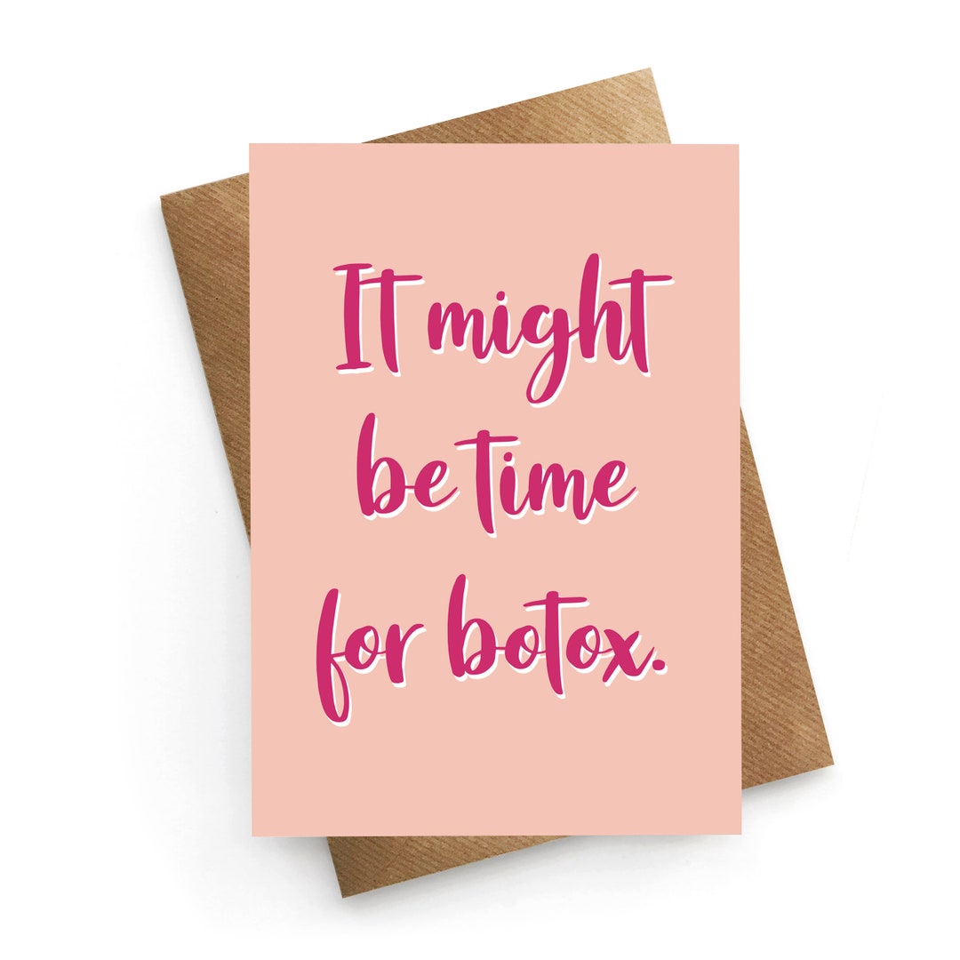 Funny Birthday Card, 30's Birthday Card, Friend Birthday Card, Botox ...