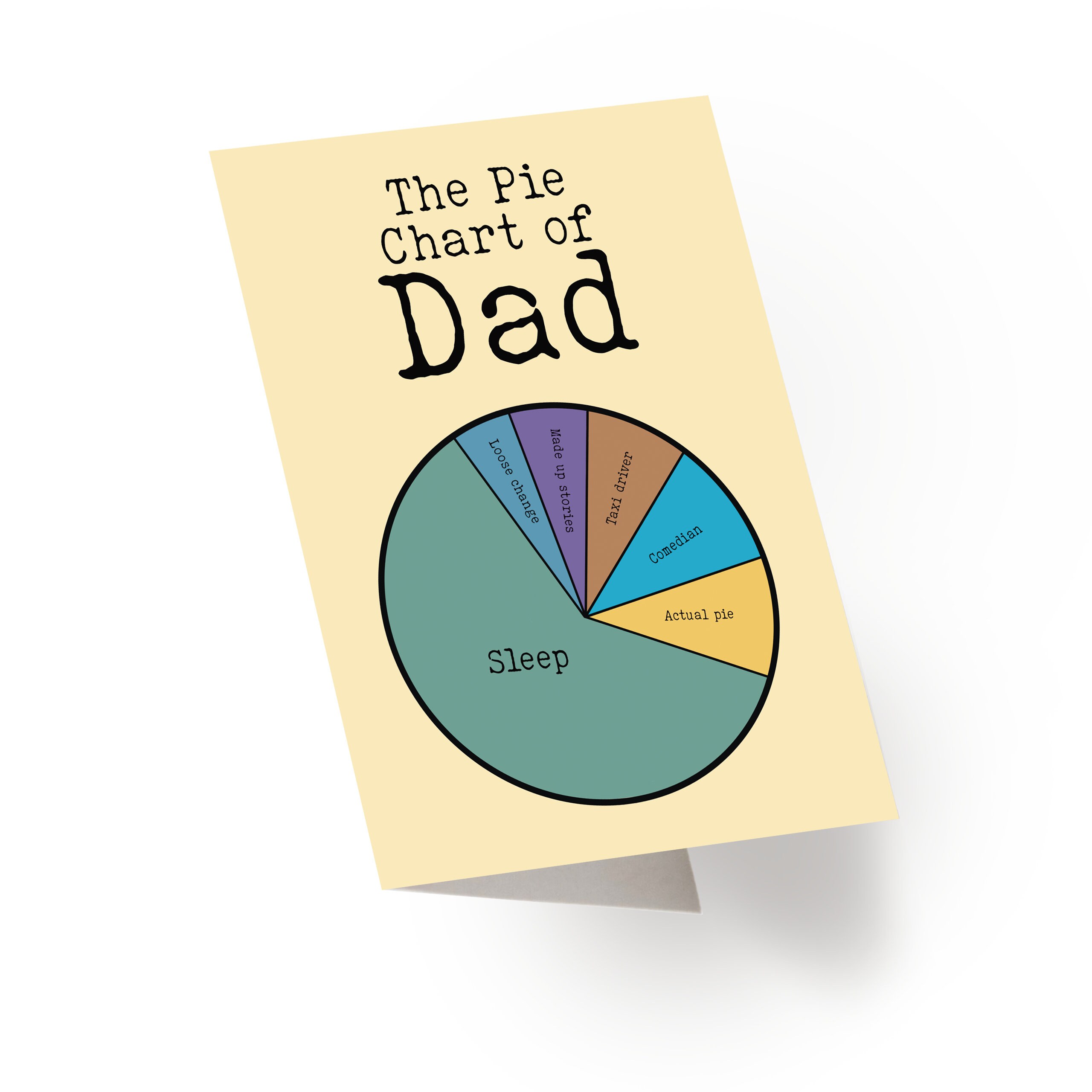 Dad Birthday Card Funny Dad Card Pie Chart of Dad Birthday - Etsy