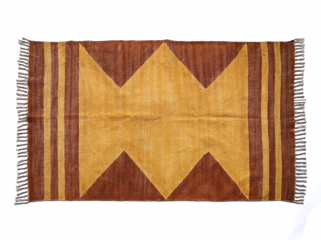 10x10 Feet Square Rug Hand Block Print Dhurrie Rug Area Rug Home ...