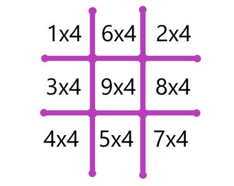 Math Tic-tac-toe, 80 Printable Worksheets, Instant Digital Download ...