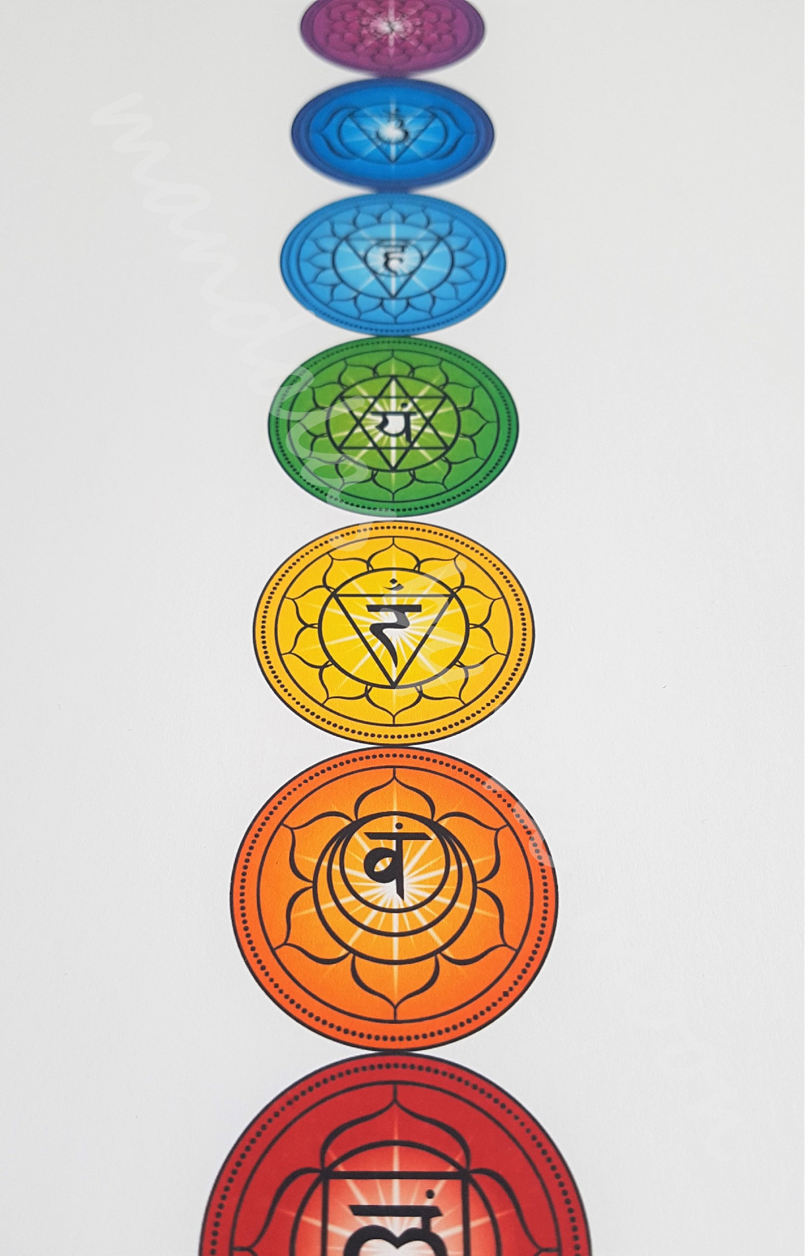 7 Chakras Art Print A4 A3 Yoga Art Print Chakra Set | Etsy