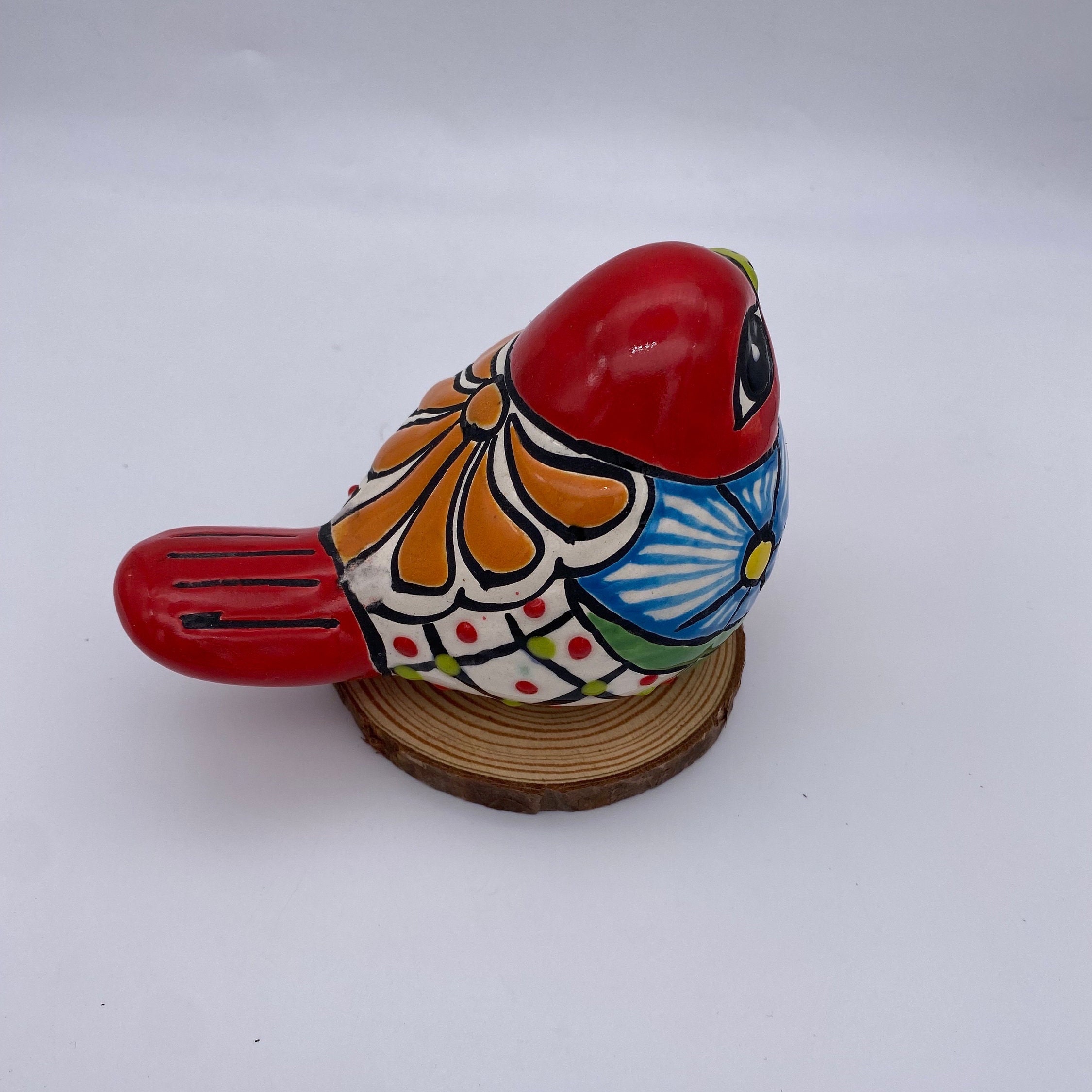 Cute Red Talavera Bird. Mexican Ceramic Pottery. - Etsy