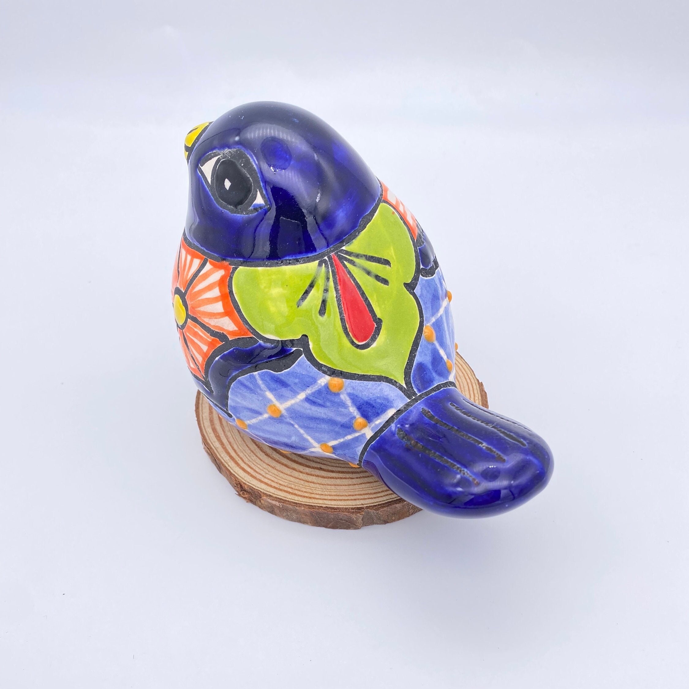 Cute Royal Blue Talavera Bird. Mexican Ceramic Pottery. - Etsy