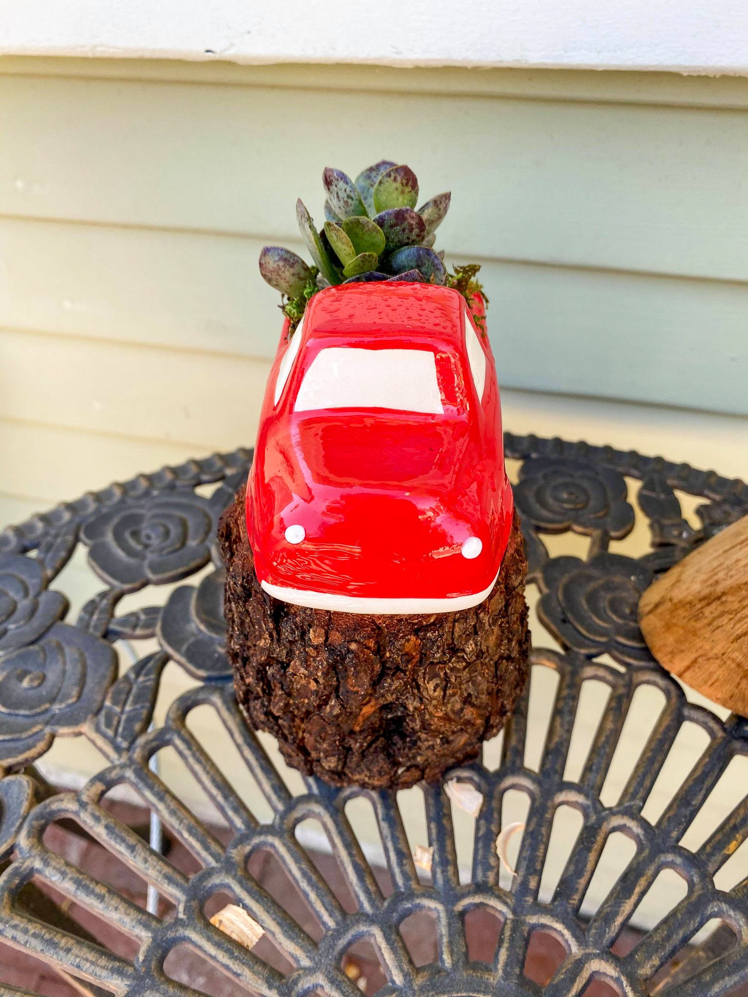 Red Truck Planter With Live Succulent truck Shaped Planter - Etsy