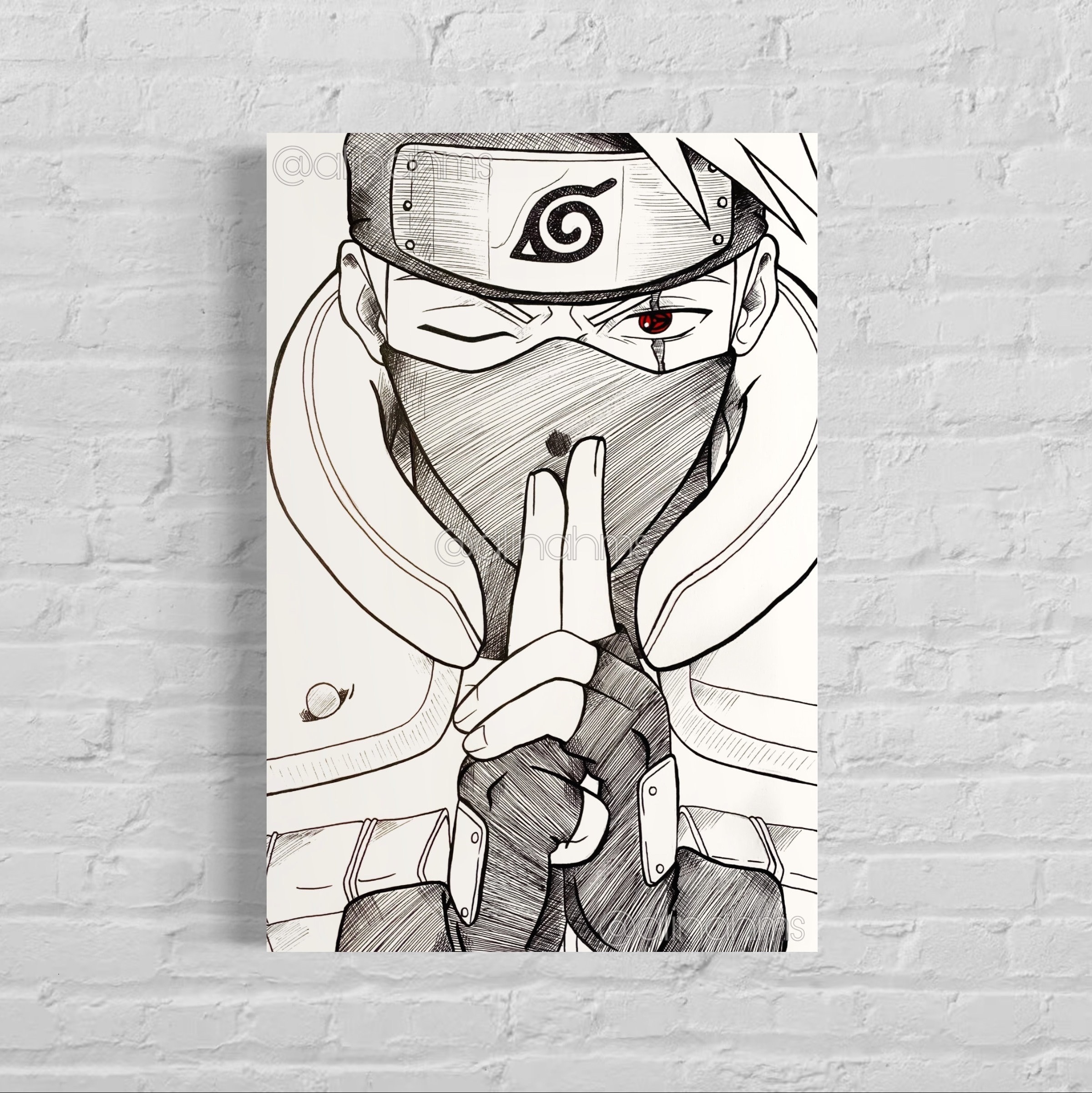 Kakashi Hatake naruto Anime Manga Poster Japanese Art - Etsy