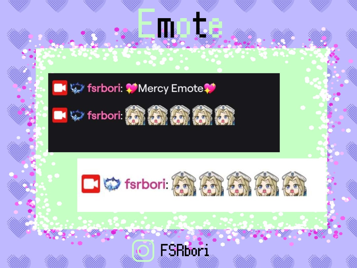 Mercy Emote // Cute Twitch Emote // Kawaii Twitch Emote // Twitch Emote ...