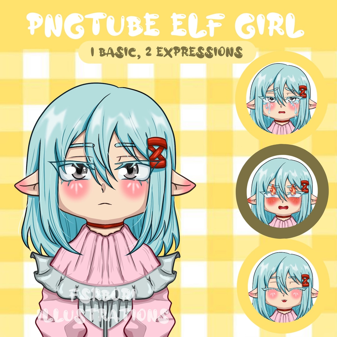 Chibi Elf Pngtube // Pngtube // Cute Pngtube // Elf Pngtube // Chibi ...
