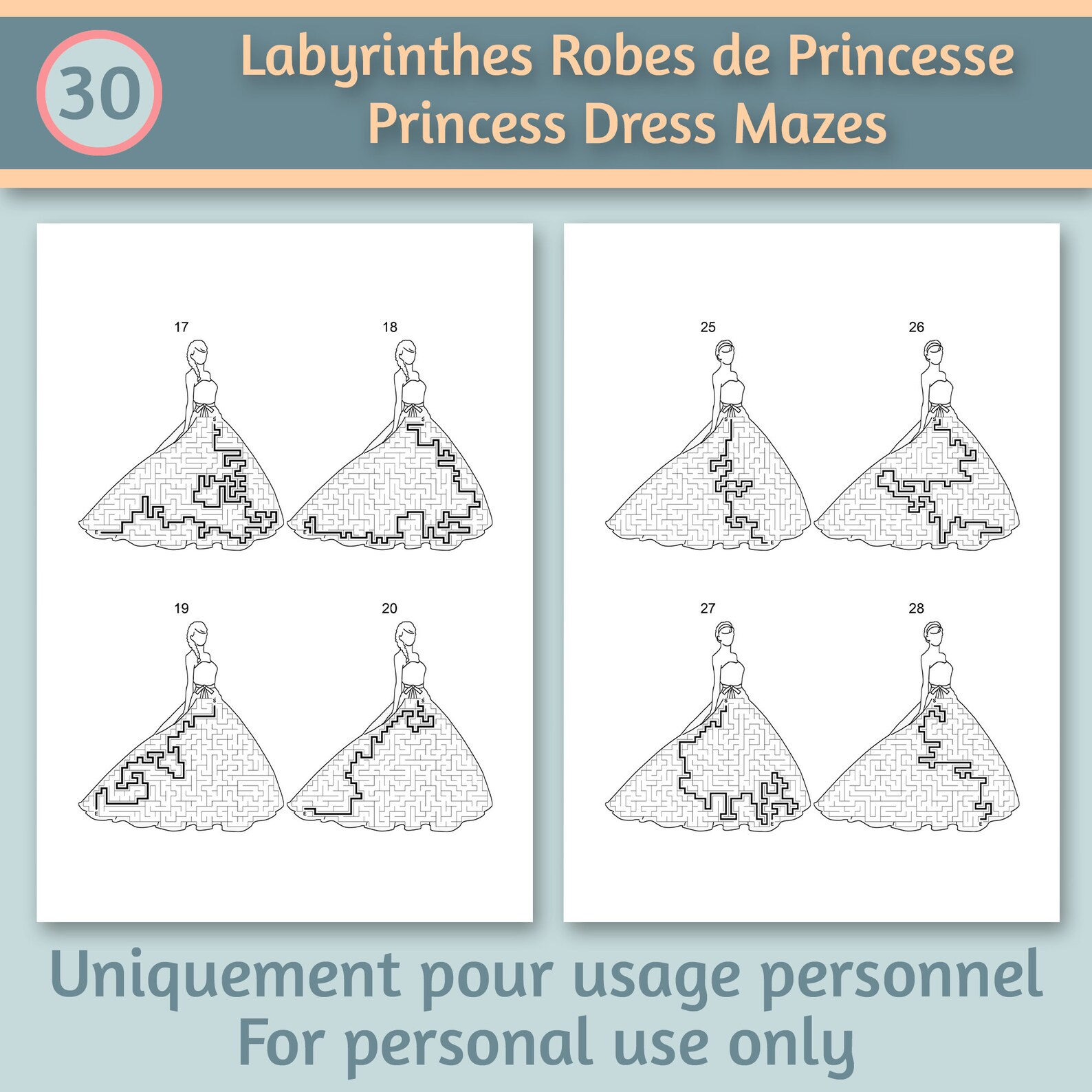 30 Difficult Woman Dress Mazes | Maze Digital PDF | Maze Activity for ...