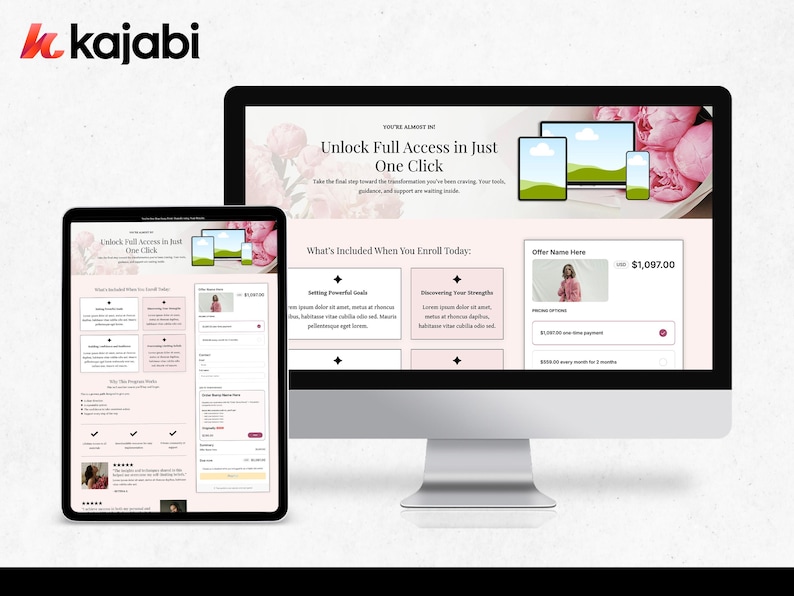 Kajabi Checkout Page Template Design Kajabi for Online Coach & Course ...