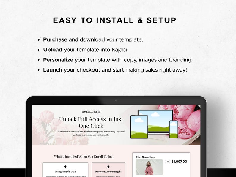 Kajabi Checkout Page Template Design Kajabi for Online Coach & Course ...